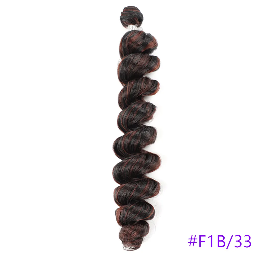 Long Synthetic Loose Wave Hair Weave Bundles 30 Inch Synthetic Hair ...