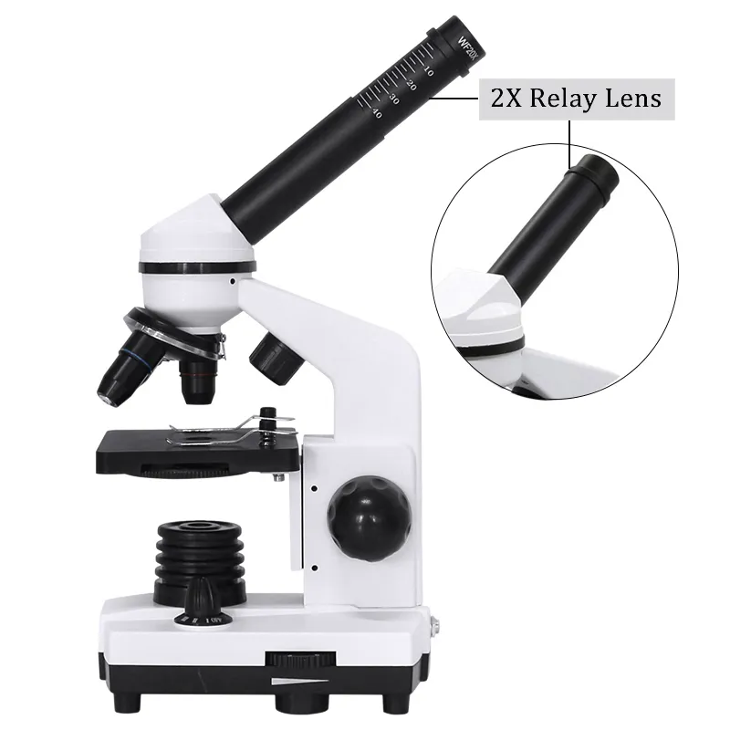 DHgate.com:40X-1600X Monocular Microscope Kit w/ Smartphone Clip for ...