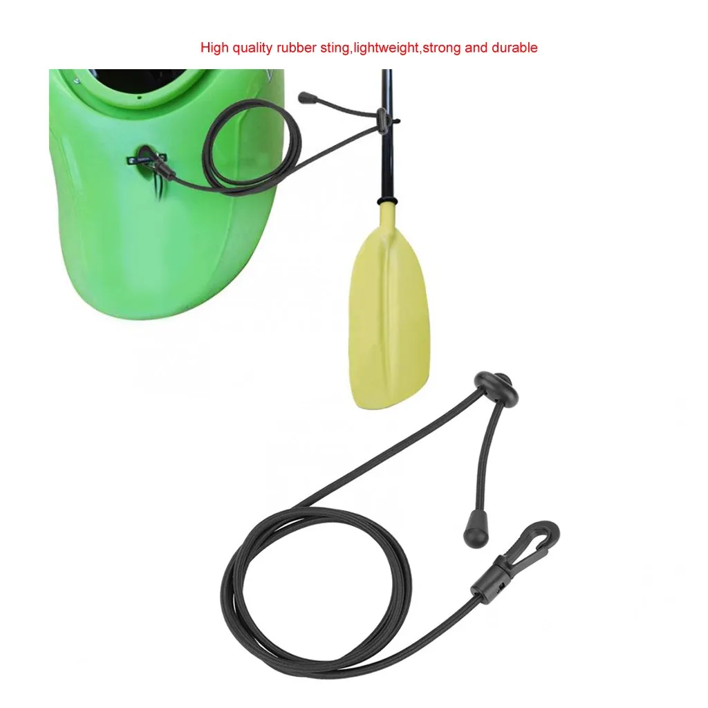 Adjustable Bungee Paddle Leash with Aluminum Hooks for Kayaks Canoes ...