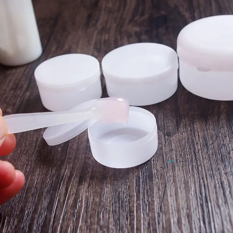 Cosmetic Jars Set: White Plastic Sample Containers - 5g to 100g Empty ...