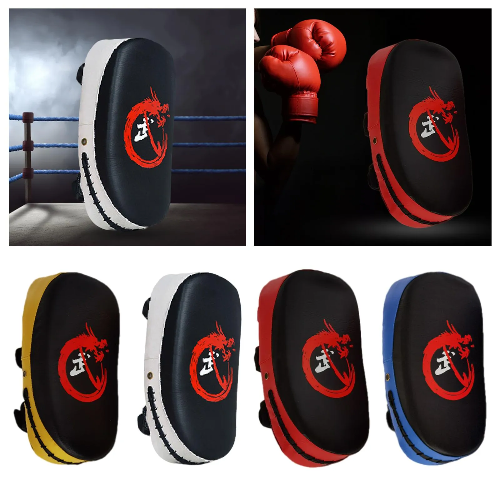 Kick Durable PU Curved Boxing Hand Target for Sanda, Striking, Gym, MMA ...