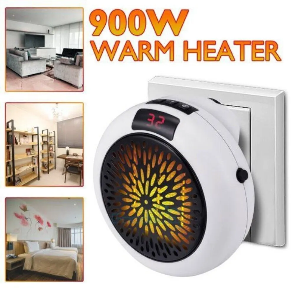 Plug-in Wall Heater: Compact Digital Electric Space Heater Fan with ...