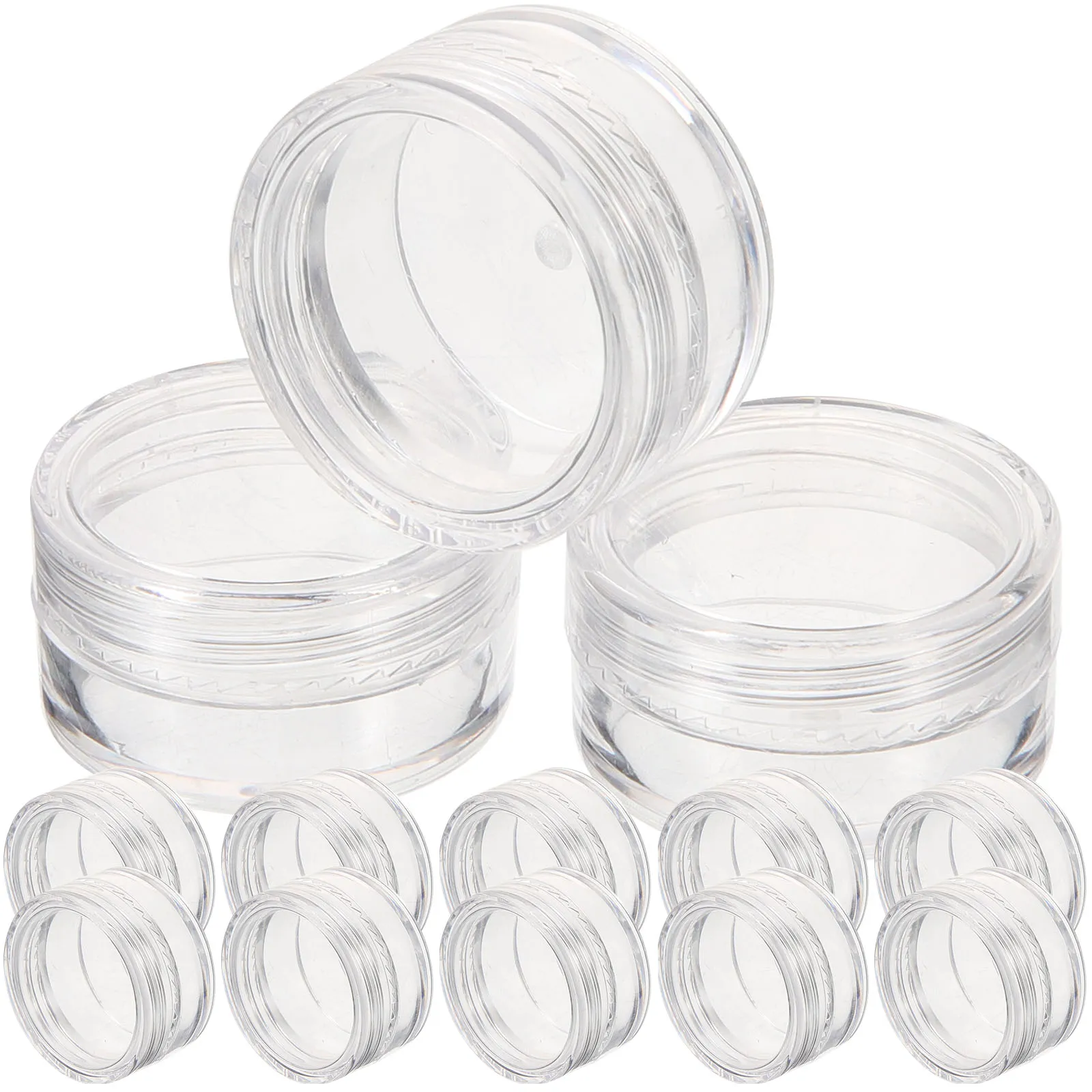 20-Pack 5g Round Clear Plastic Sample Jars with Lids for Cosmetics ...