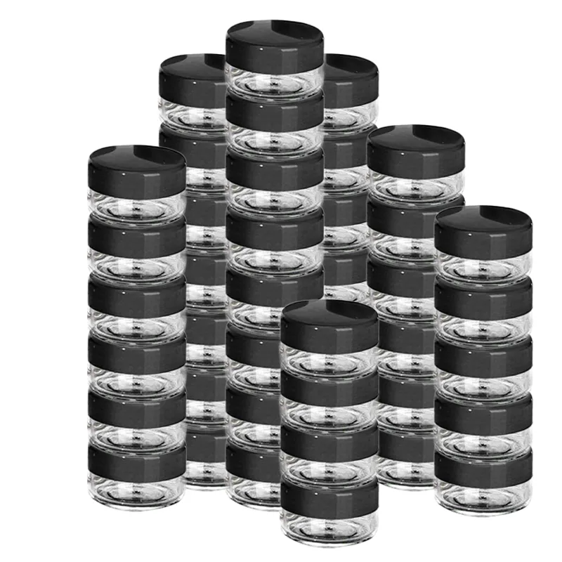DHgate.com:40 Pack 10 Gram Clear Plastic Round Cosmetic Containers with ...