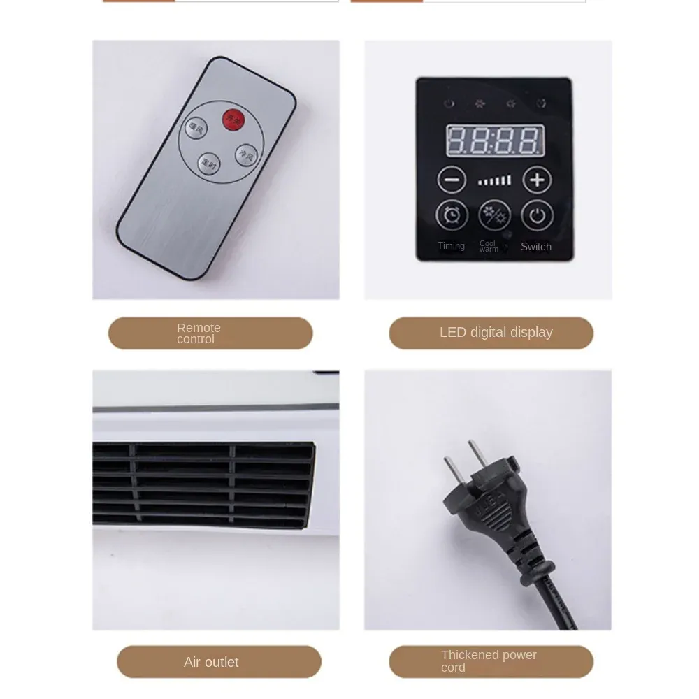 Portable AC Cooling Fan Wall-Mounted Dual-Use Cooler Fan with Remote ...