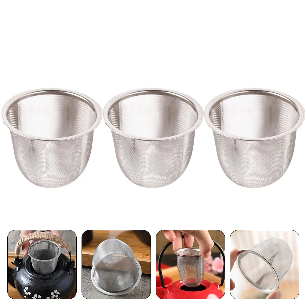 3-Pack Premium Stainless Steel Teapot Infuser Inserts - Reusable Metal ...