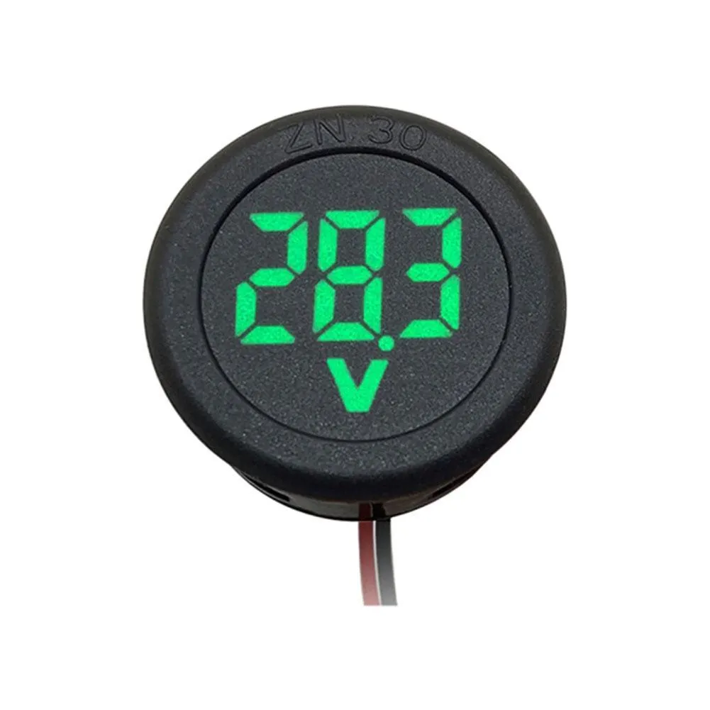 DHgate.com:Round LED Digital Voltage Current Voltmeter 5-100V Two-Wire ...