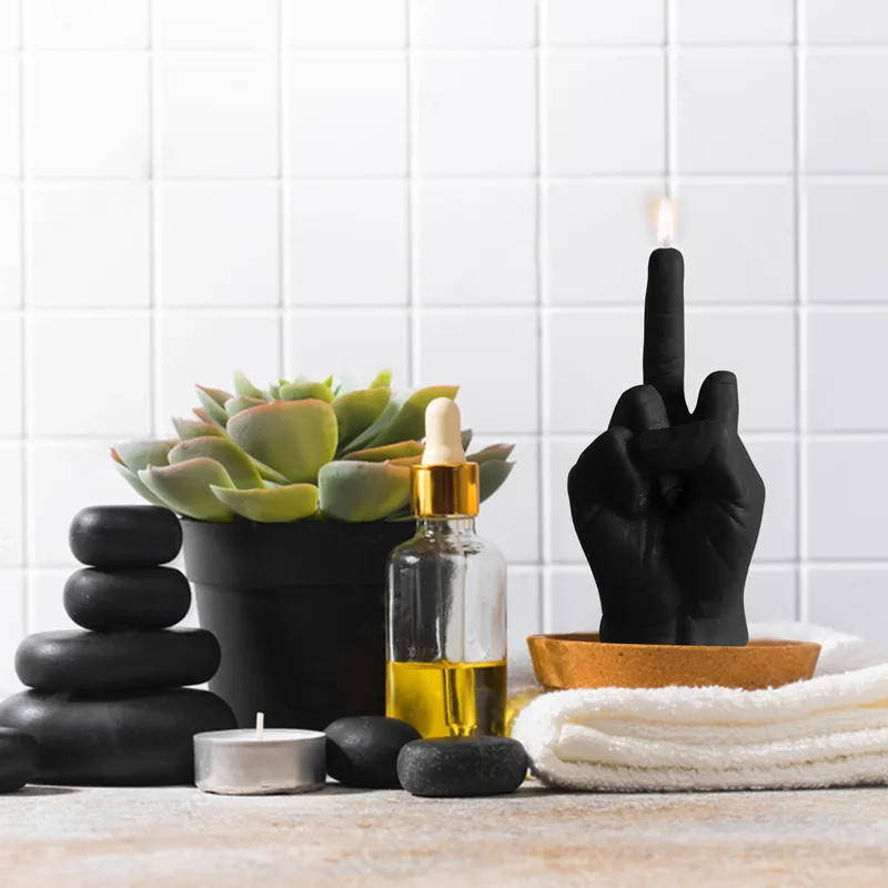Middle Finger Scented Candle Pine Fragrance, Vegan Soy Wax ...
