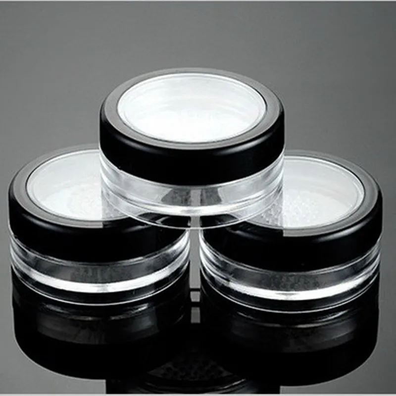 Clear Plastic Powder Jars with Sifter - Empty Cosmetic Containers for ...