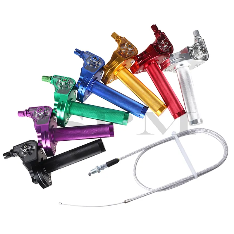 Universal 22mm CNC Aluminum Accelerator Throttle Twist Grips Handlebars ...