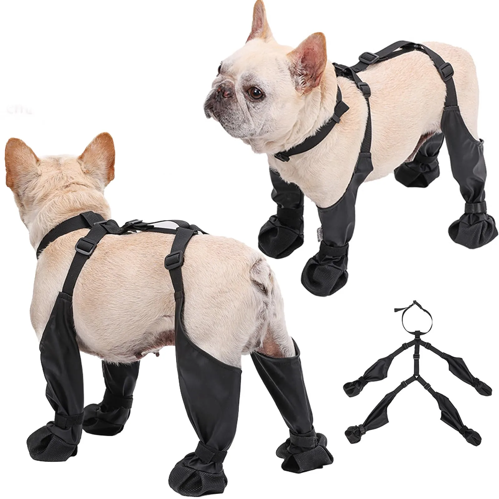 Waterproof Dog Boots Wool Dog Rain Shoes Pet Paw Protector Anti-Slip ...