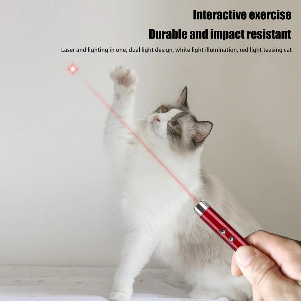 2024 Interactive Cat Laser Toy - Colorful Laser Pointer for Indoor Cats ...