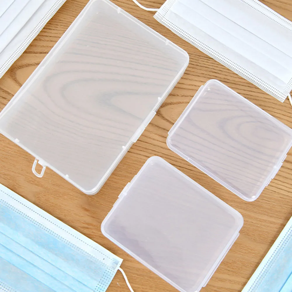 Flat-Type Face Mask Storage Case: Dustproof, Secure Mask Organizer Box ...