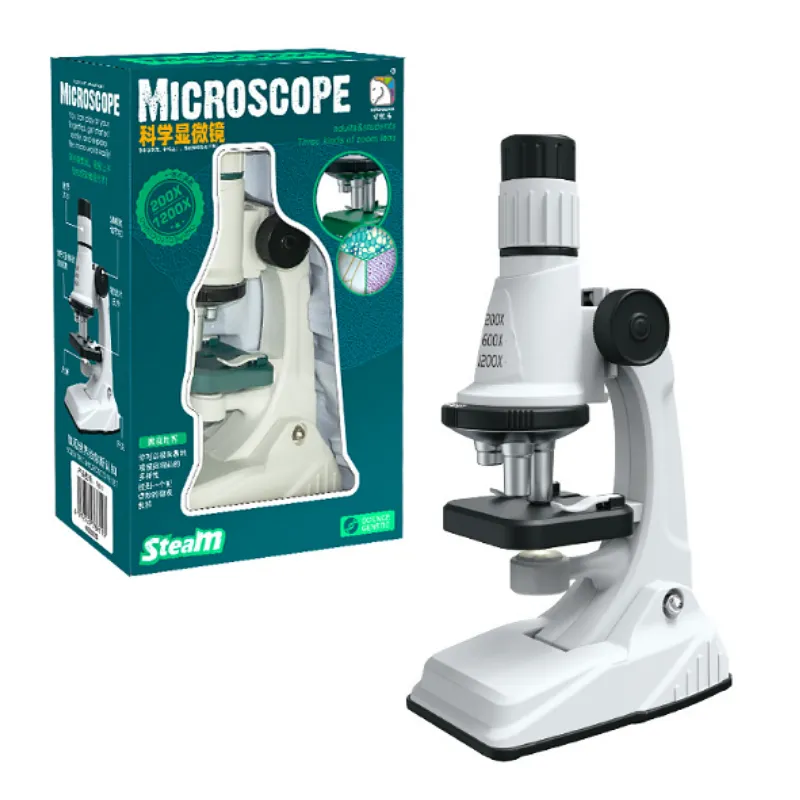 Science Microscope Kit: LED 1200x Magnification Biology Lab Set for ...