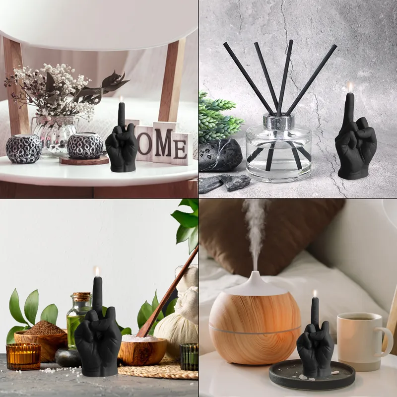 Middle Finger Scented Candle Pine Fragrance, Vegan Soy Wax ...