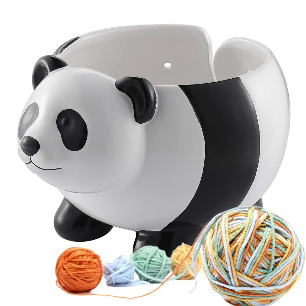 Ceramic Yarn Bowl Cute Sheep And Panda Crochet Yarn... From Ddmymay ...