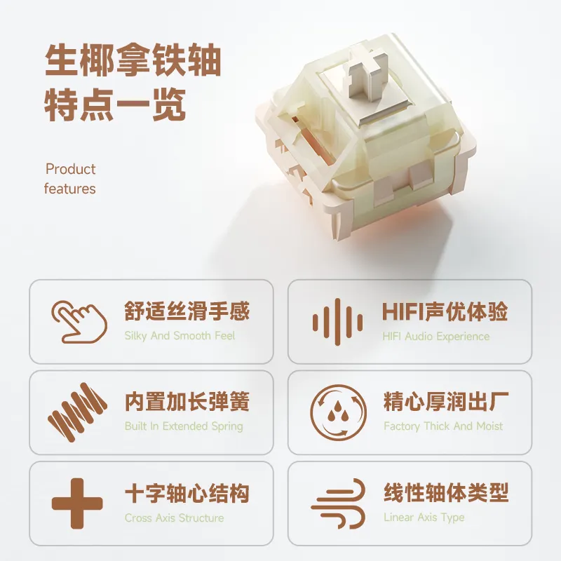 WEIKAV Coconut Latte Switch - Custom Mahjong Sound Linear Axis ...