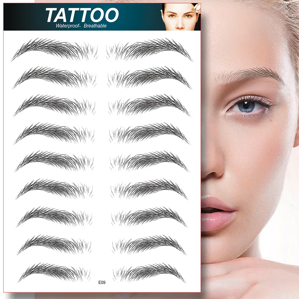 4D Simulation Hair-Like Eyebrow Tattoo Stickers, Ultra-Realistic ...
