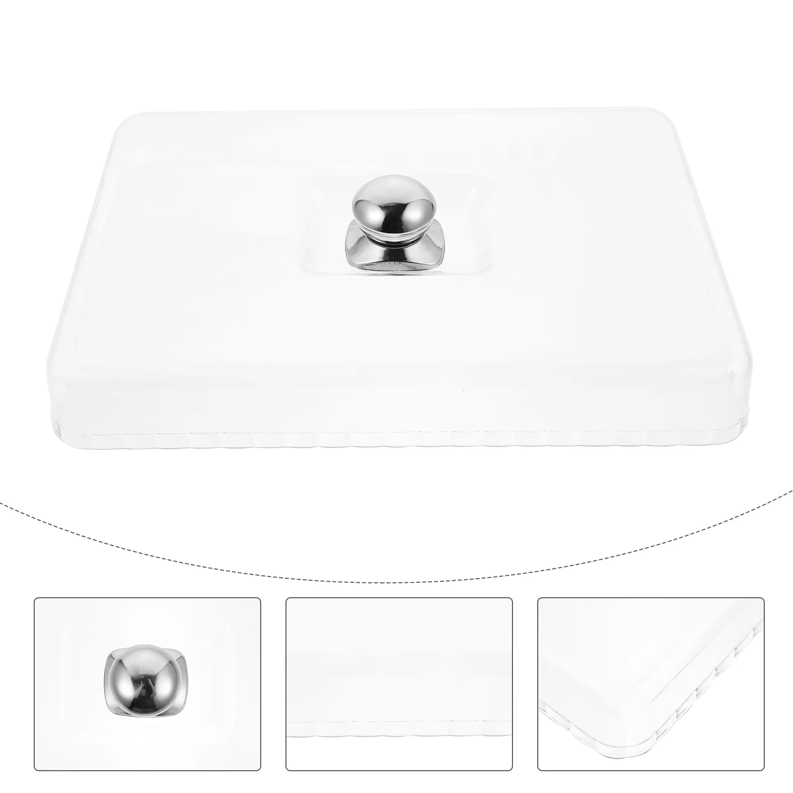 Reusable Rectangular Microwave Splatter Cover - Plastic Food Tent Lid ...