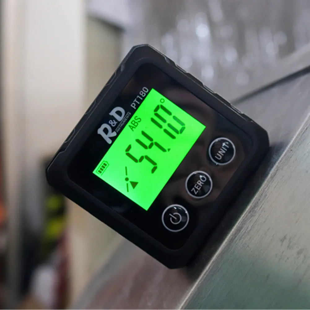 4-Sided Digital Protractor with Magnetic Base, Bevel Gauge Cube Angle ...