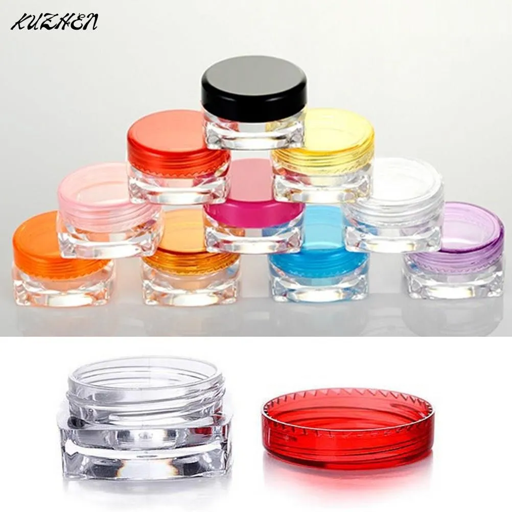 3/5g Portable Acrylic Cosmetic Jars with Cap for Eye Shadow Face Cream ...
