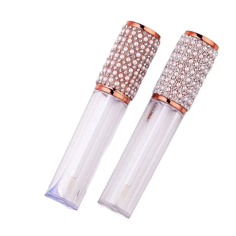 Diamond Lid Lip Gloss Tubes - Crystal Clear 5ml Plastic Lip Glaze ...