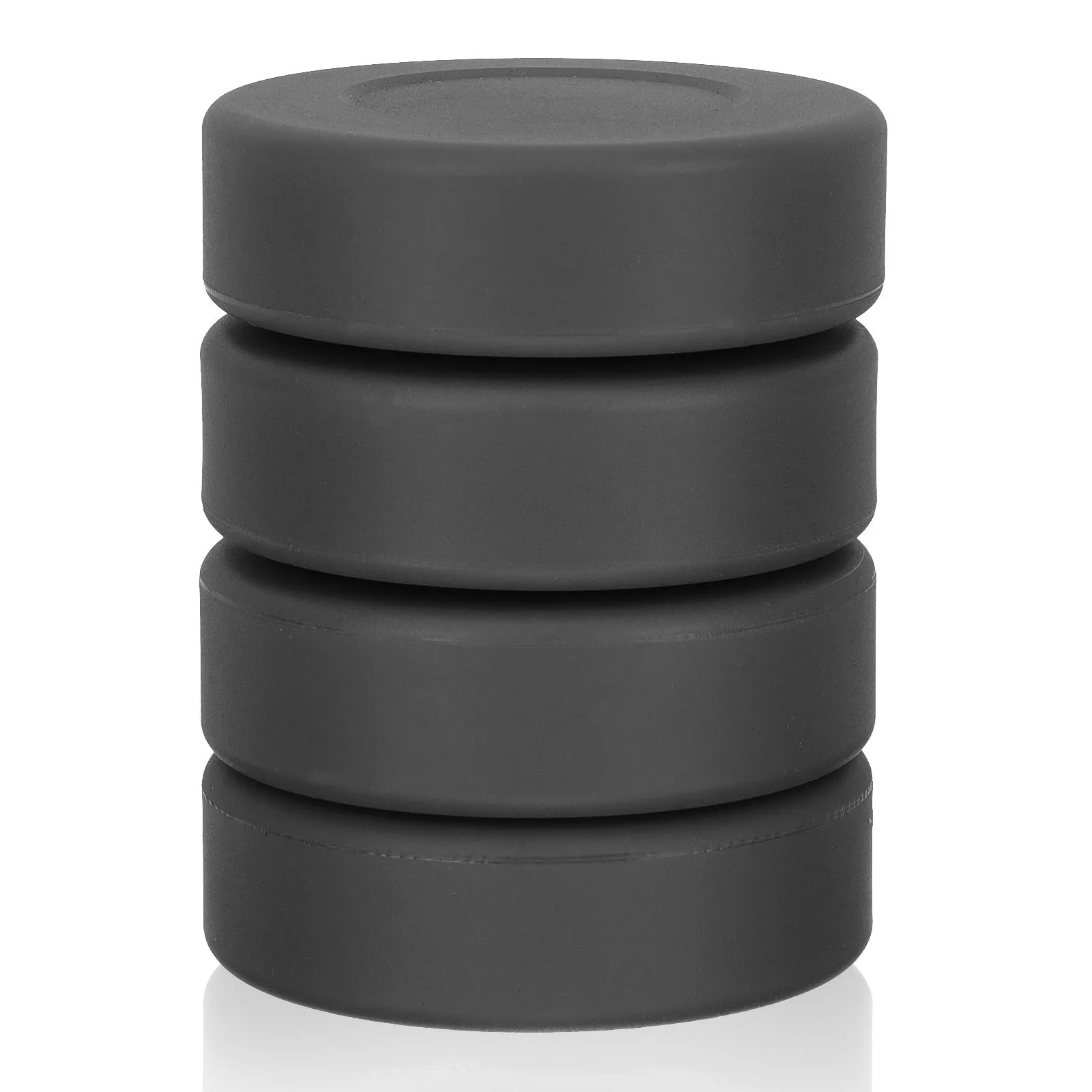 Pro Rubber Hockey Pucks 4-Pack for Training, Practice, and Florball ...