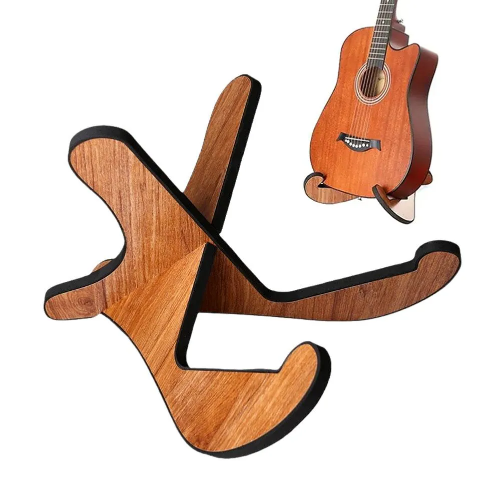Foldable Wooden Musical Instrument Stand for Ukulele Guitar Strings ...