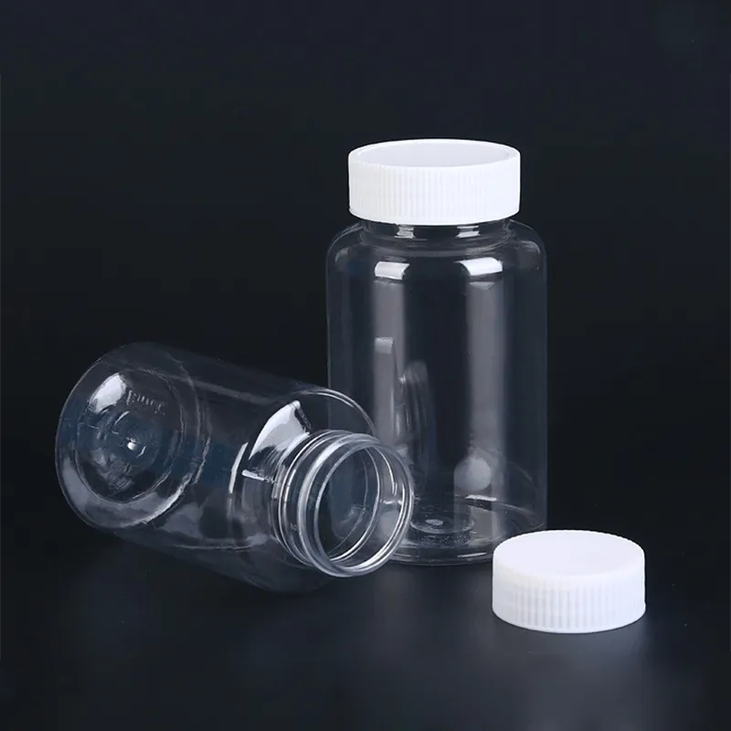 Clear Plastic PET Empty Seal Bottles Medicine Pill Vial Container ...