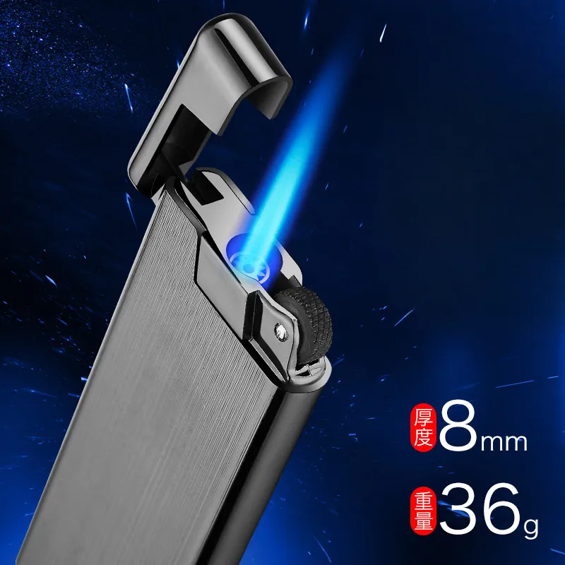 DHgate.com:Windproof Portable Ultra-thin Metal Refillable Torch Lighter ...