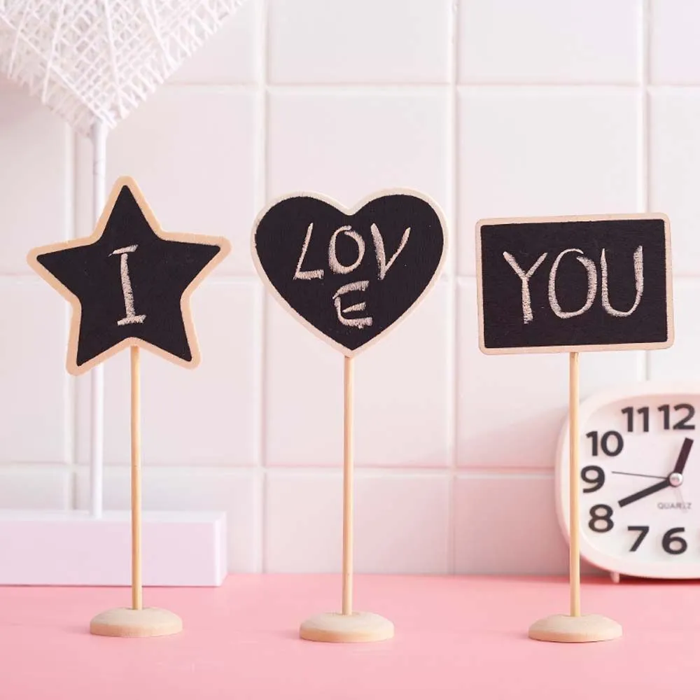 Mini Chalkboard, Black Wooden Message Board for Table, Wedding, Party ...