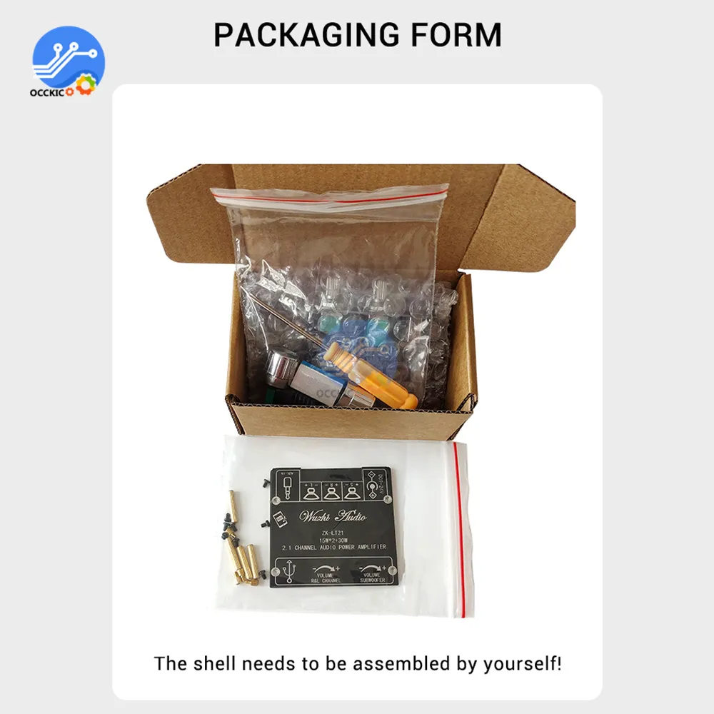 DHgate.com:ZK Bluetooth Audio Amplifier Board - 2.1 Channel, 15W x 2+ 30W, Subwoofer 30W+30W/15W ...