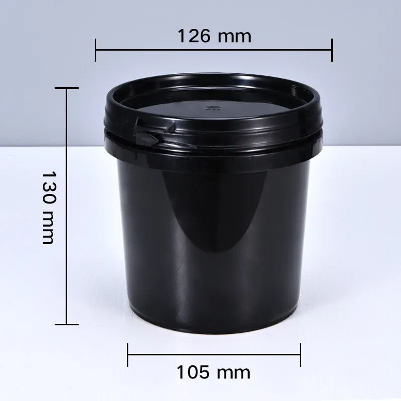 Wholesale 1 Liter Round Plastic Bucket With Lid Food Grade ...
