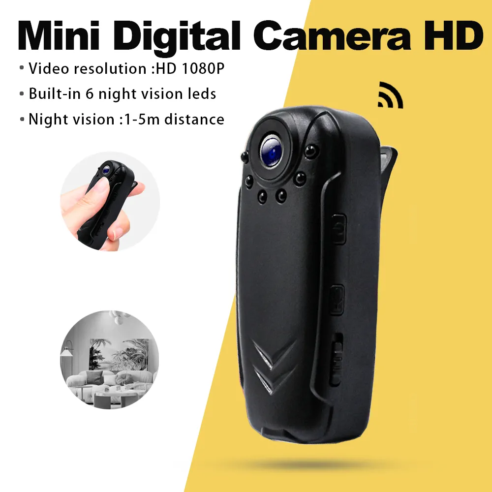 Mini Body Camera Recorder w/ 1080P Video, Portable Cop Cam for Law ...