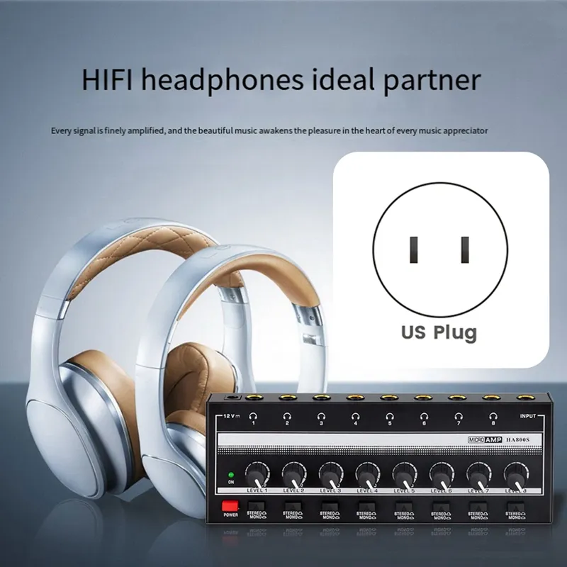 DHgate.com:HA800S Ultra-Compact 8-Channel Stereo Audio Amplifier for ...