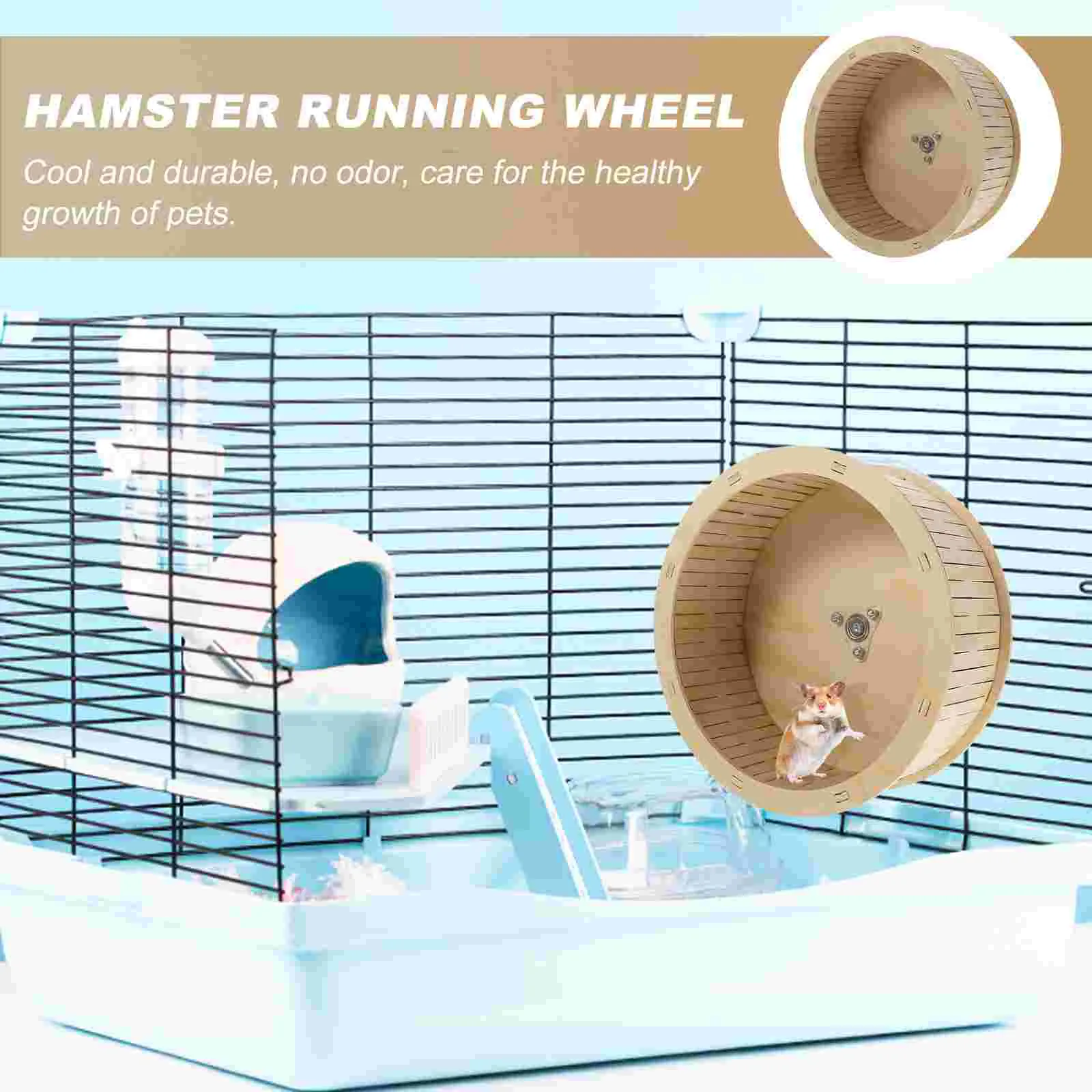 Silent Runner Hamster Wheel: Wooden Exercise Wheel for Chinchillas and ...