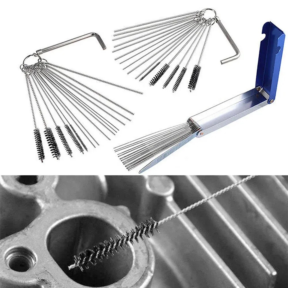 45-Piece Carburetor Cleaning Kit - Wire Brushes for ATV and Motorcycles ...