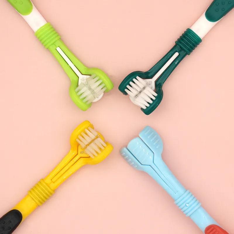 DHgate.com:Multi-Angle Dog Toothbrush with 3-Sided Bristles for ...