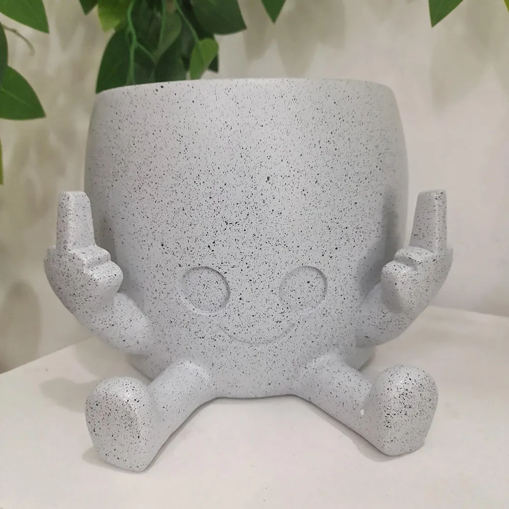 Cute Middle Finger Happy Planter Garden Kawaii Succulent Planter Pot ...