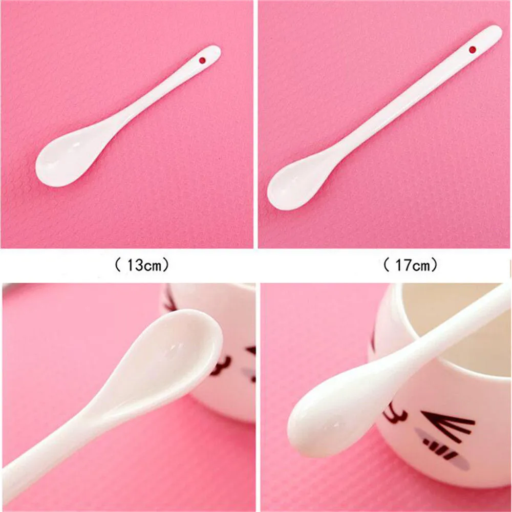Premium Porcelain Spoons | Mini Kitchen Ceramic Serving Set for Tea ...