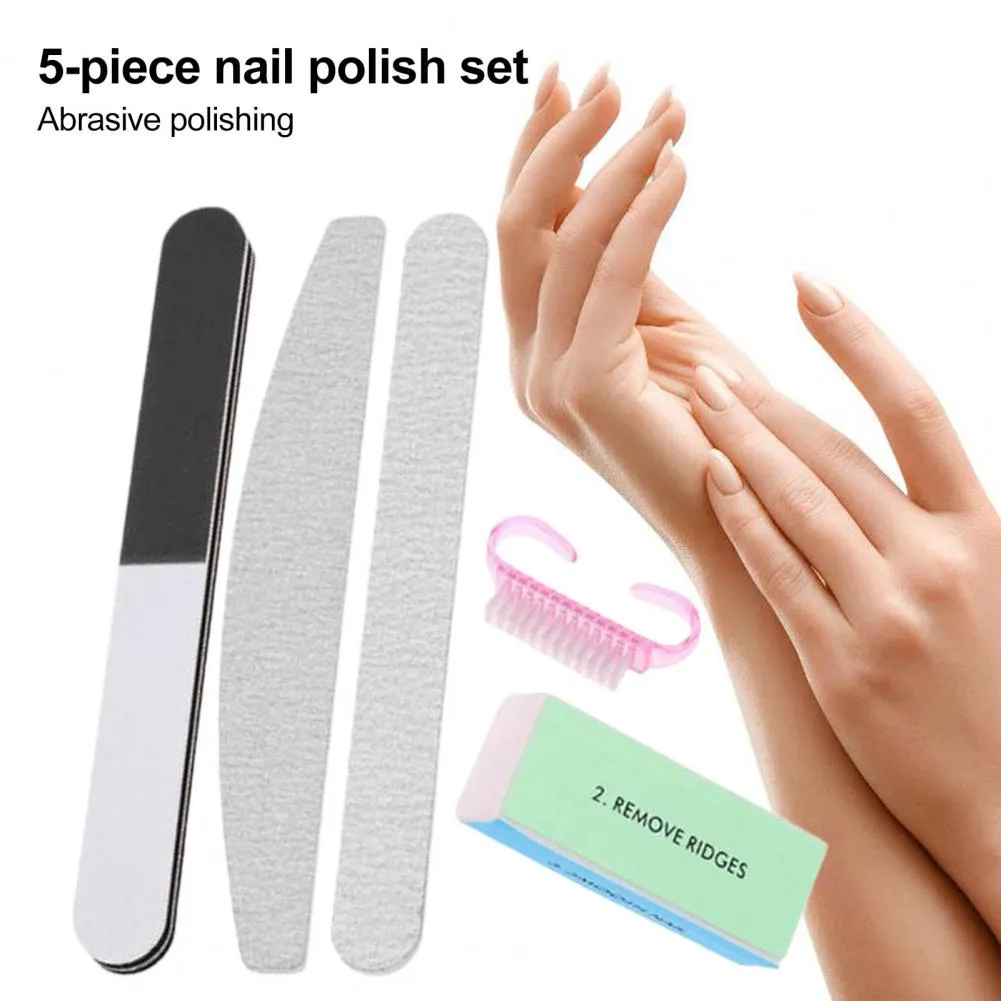 DHgate.com:Professional 5Pcs Nail Buffer Kit for Pedicure, Compact Polishing Sanding File Set ...