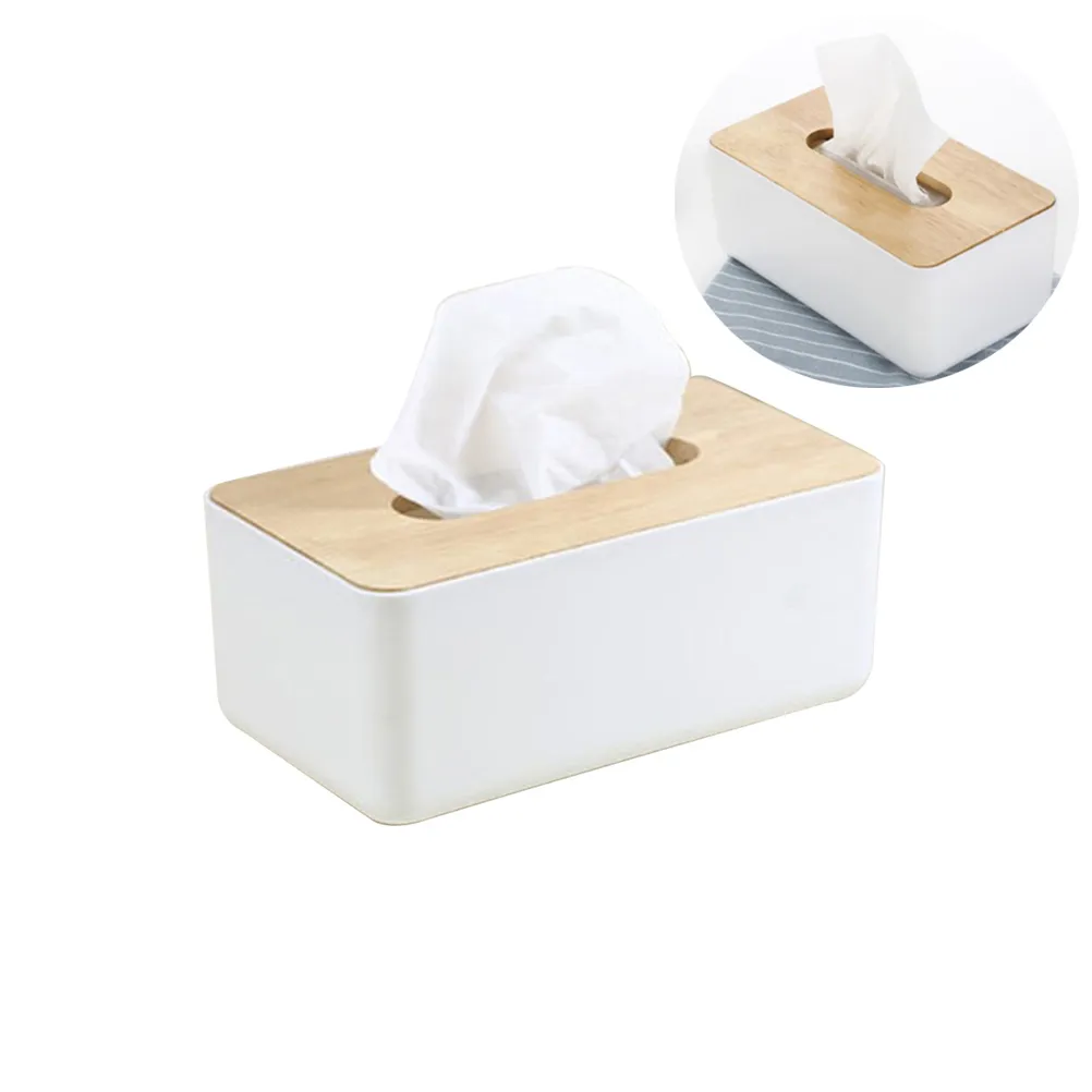 Wooden Tissue Holder Cover for Home/Office - Rectangular Tissue Box ...