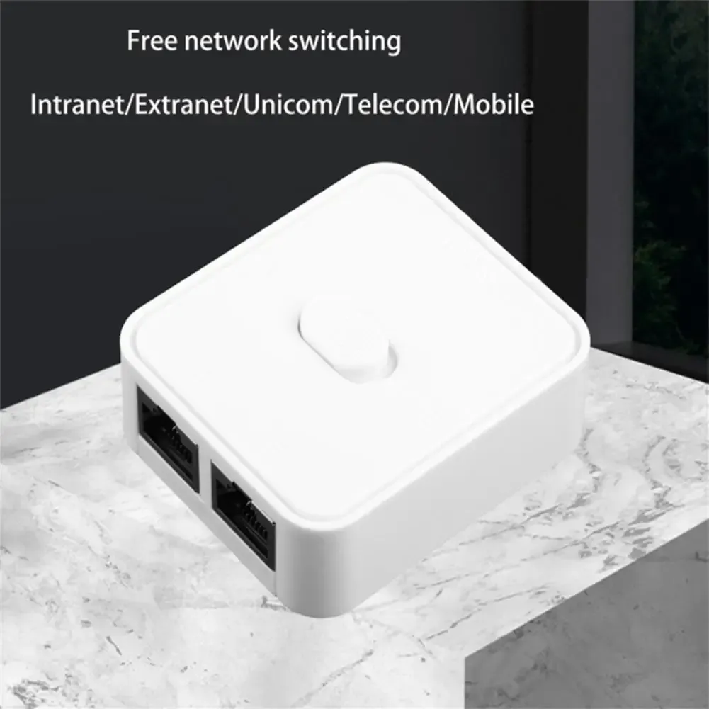 2 Port Rj45 Cat6 Lan Hub Network Switch Box Selector 2 In 1 Out 1 In 2 ...