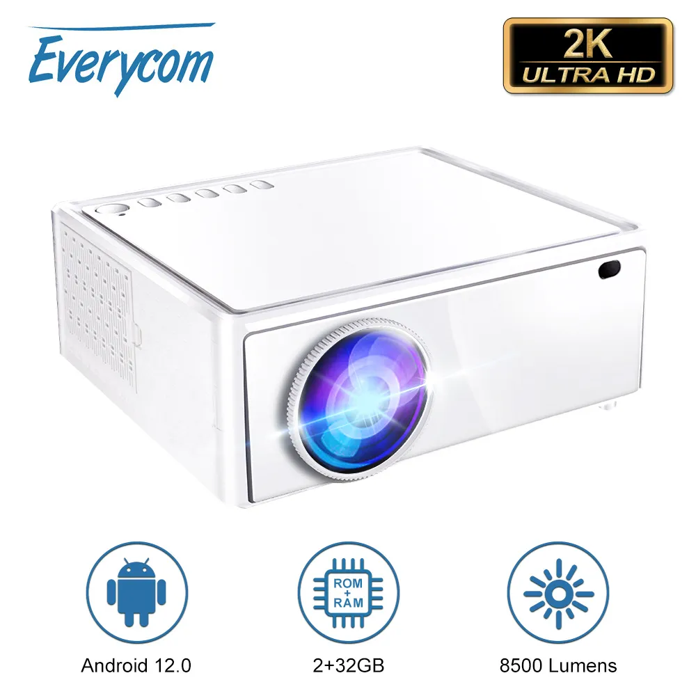 4K Ultra HD Projector, Everycom E700 Pro Android 12, 8500 Lumens Home Theater Projector, 2+32G ...