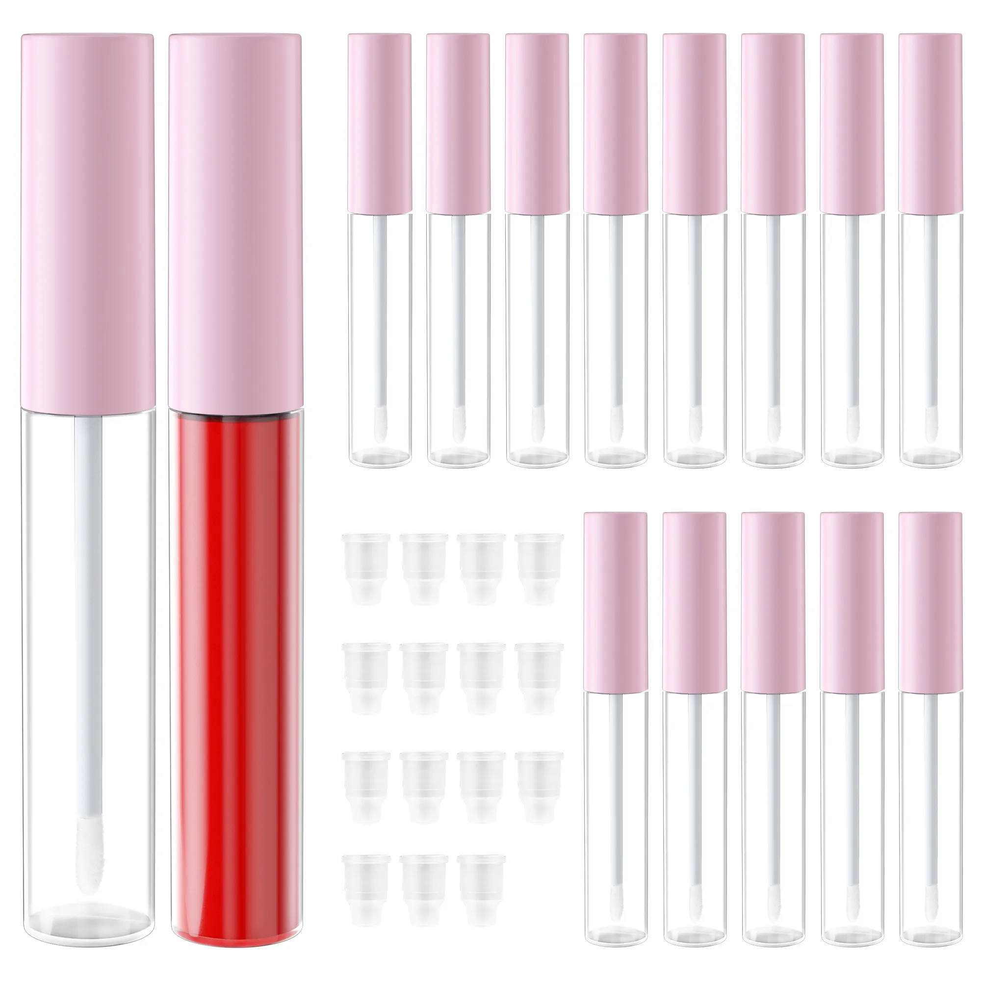 DHgate.com:5 Pack Clear 10ml Plastic Lip Gloss Tubes with Black Lids ...