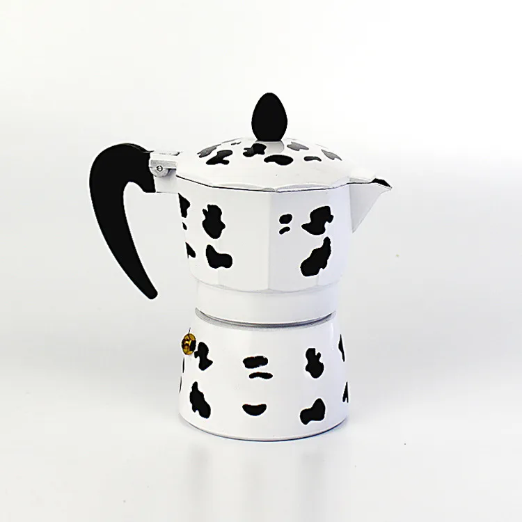 Cow-Patterned Handmade Ceramic Moka Pot for an Authentic Italian Coffee ...