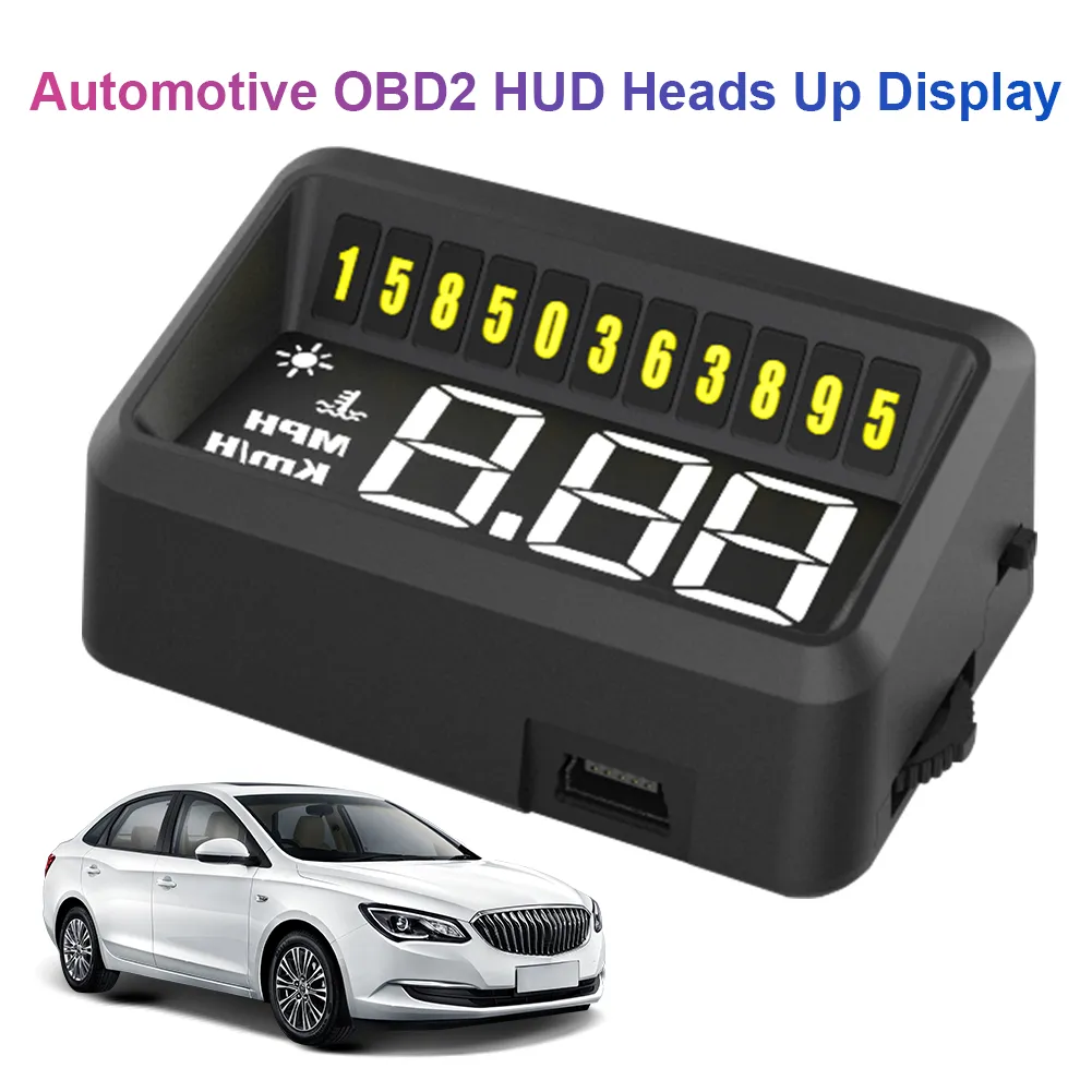 DHgate.com:2024Universal OBD2 HUD Head Up Display Overspeed Warning ...