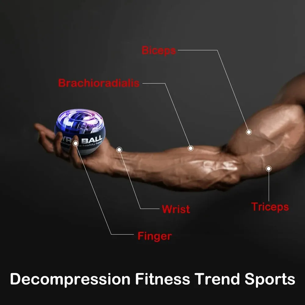 Self-Starting Gyro Ball: Wrist, Forearm, and Hand Strength Trainer for ...
