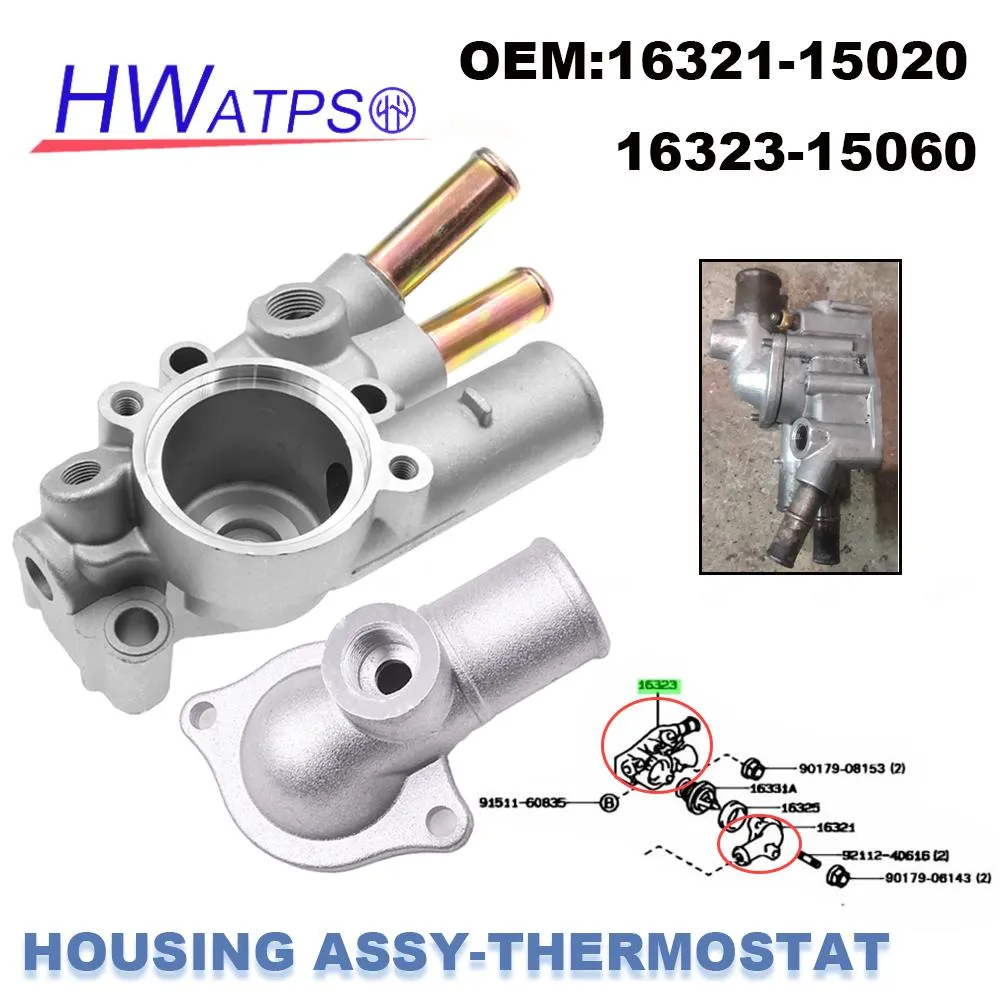DHgate.com:5AFE 5AFHE Water Inlet Housing Thermostat for Toyota Carina ...