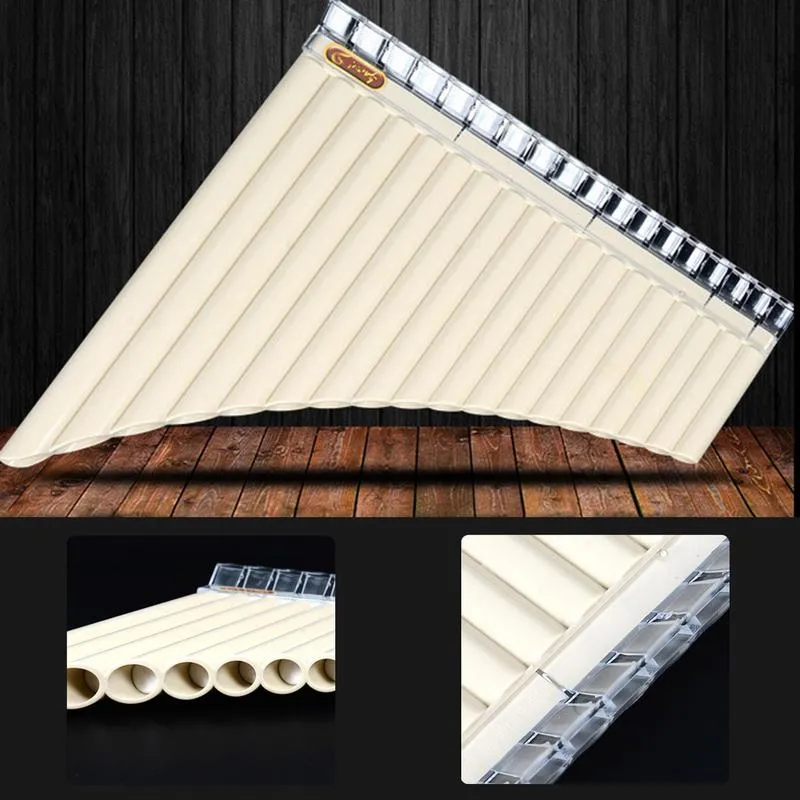 Pan Pipes C Key Pan Flute w/ Mouthpiece for Beginners & Students ...
